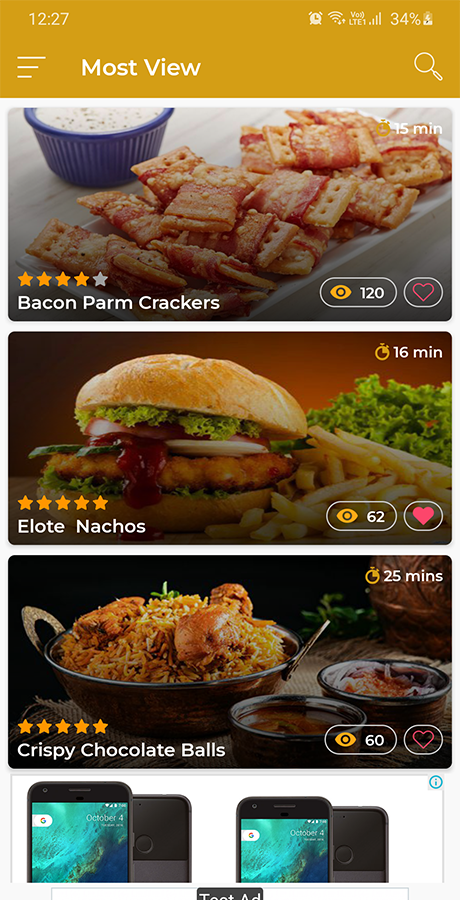 Android Recipe Book App (Cooking,Chef,Healthy Food, Admob with GDPR) by viaviwebtech